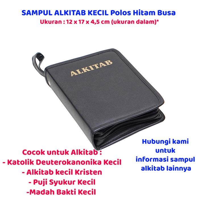 Jual Sampul Cover Alkitab Tas Buku Rohani Katolik Kecil - Polos Hitam ...
