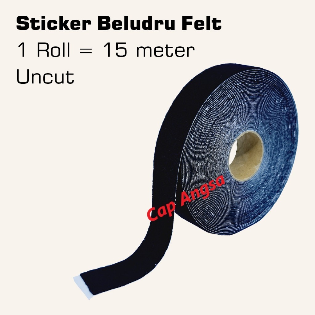 Jual STICKER FELT BELUDRU VYNIL BLUDRU RAKEL BULU SCRAPER PESUT 15 m ...