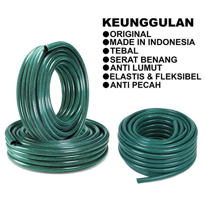 Jual GEMUK Selang Air Benang Anyam Anti Lumut Permeter/semprotan cuci motor / Selang Air 1/2 3/4 ...
