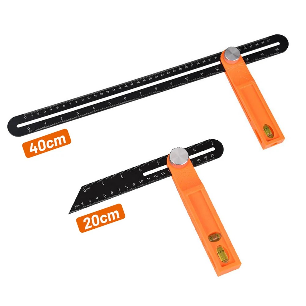 Jual 20/40cm T-shaped Angle Ruler Gauges Sliding Level Ruler Measuring ...