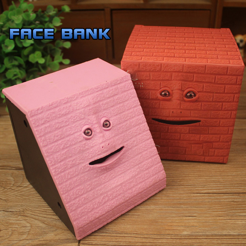 Jual Novelty Face Bank Coin Eating Savings Bank Kids Money Saving ...