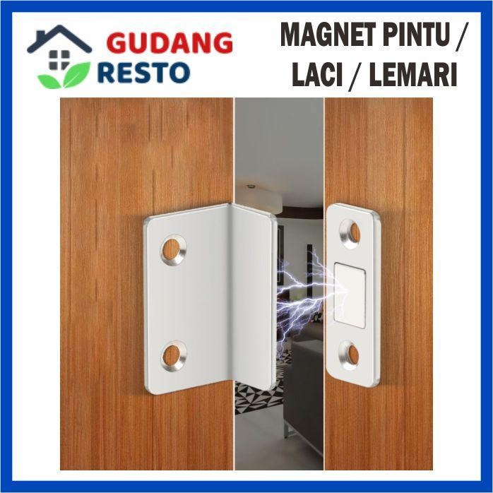 Jual PREMIUM MAGNET SIKU PINTU LEMARI LACI DOOR STOPPER CLOSER PENAHAN ...