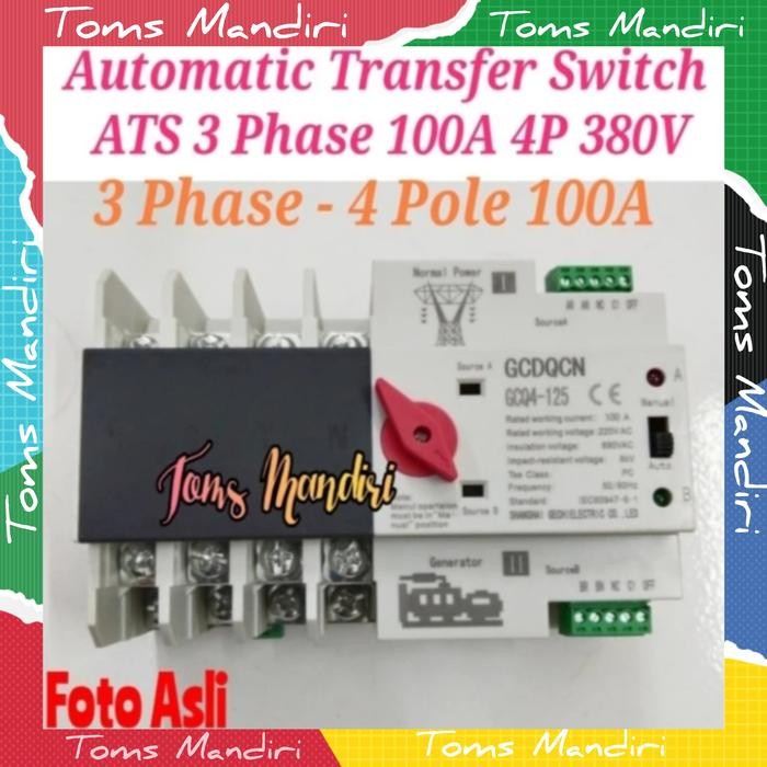 Jual Automatic Transfer Switch Ats 3 Phase 100A 4P 380V Solar Cell ...