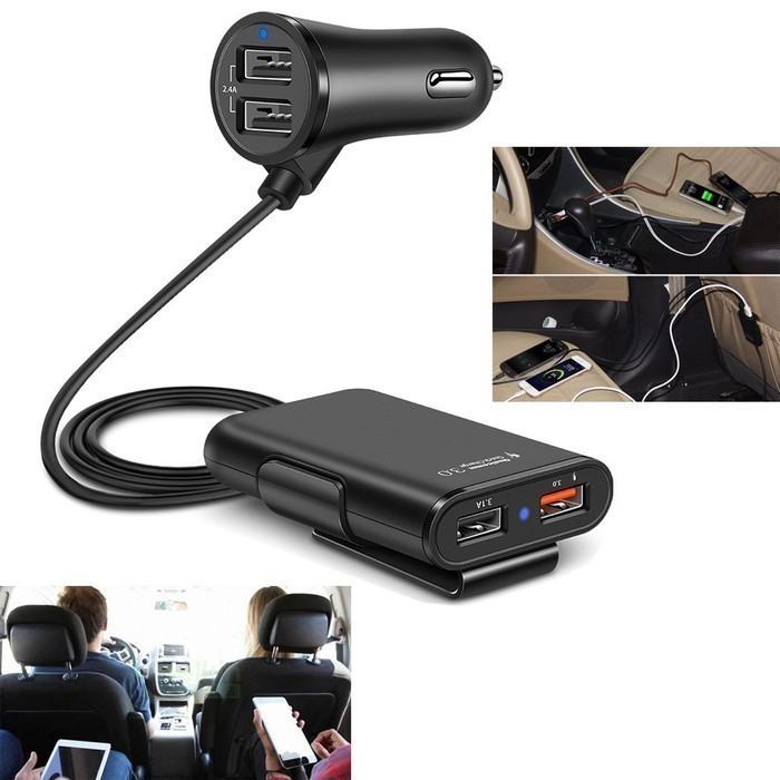 Jual CHARGER HP FAST CHARGING EXTENSION 4 PORT USB MOBIL SIGRA | Shopee ...