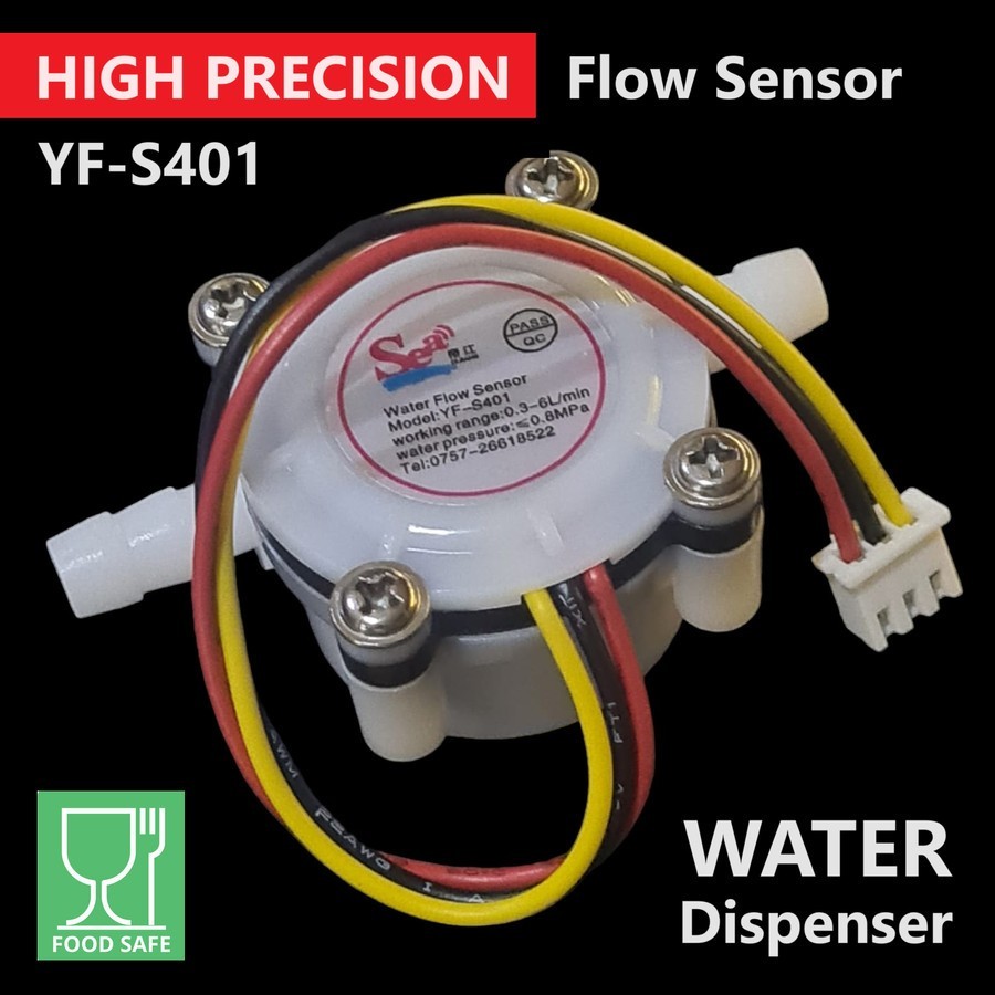 Jual Precision Water Flow Meter Arduino ESP Sensor Ukur Arus Air ...