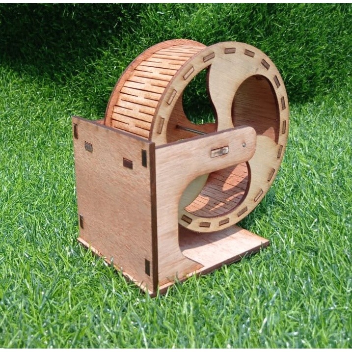 Jual kincir hamster joging wheel hamster model kayu 12,5cm | Shopee ...