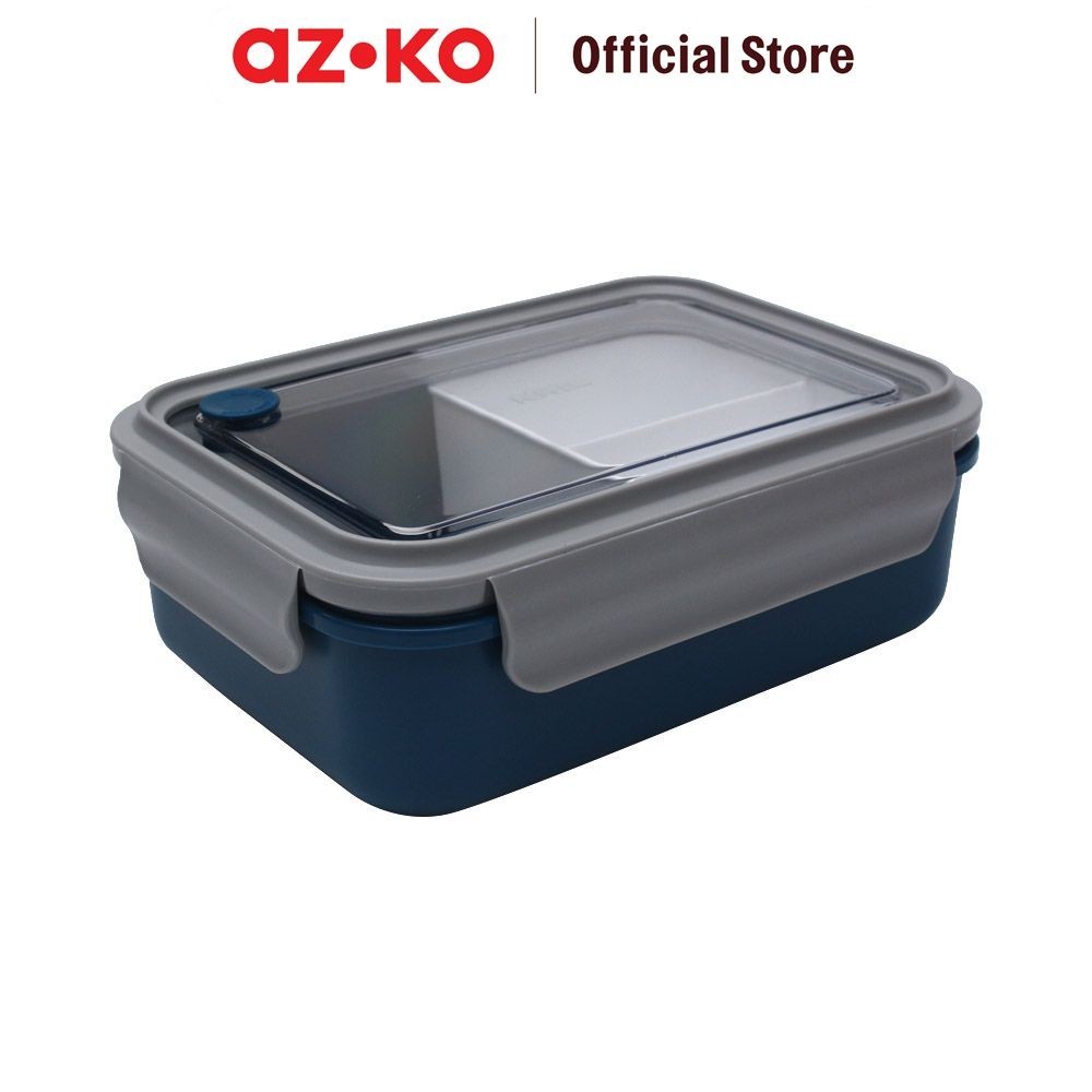Jual Ready Azko Kris 1.25 Ltr Kotak Makan 3 Sekat Plastik - Biru Lunch Box Food Grade Food Box ...
