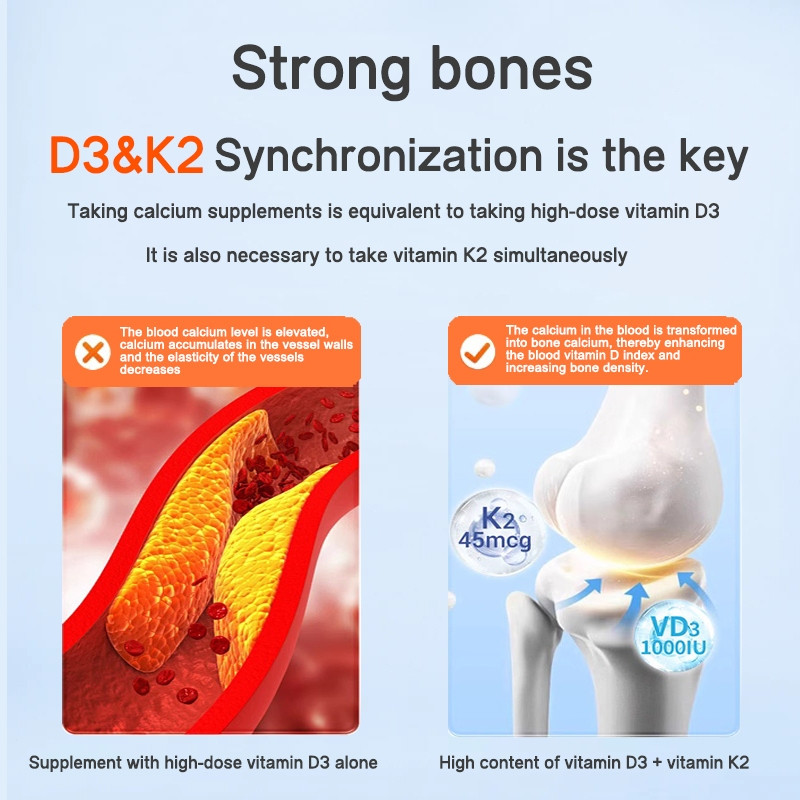 Jual Now Vitamin D3 K2 D-3 1IU K-2 45mcg K2 120 Capsules NOW Foods ...