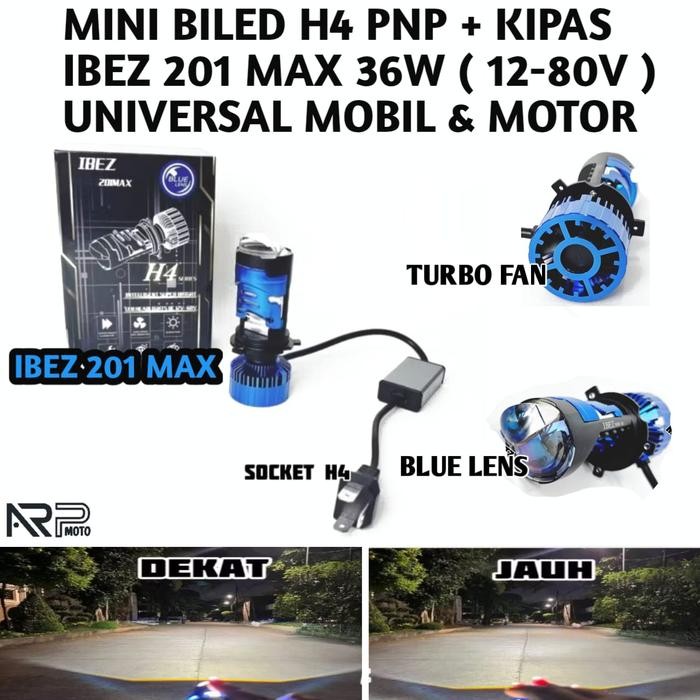Jual Mini Biled H4 Pnp + Kipas Ibez 201 Super Bright Universal Mobil ...
