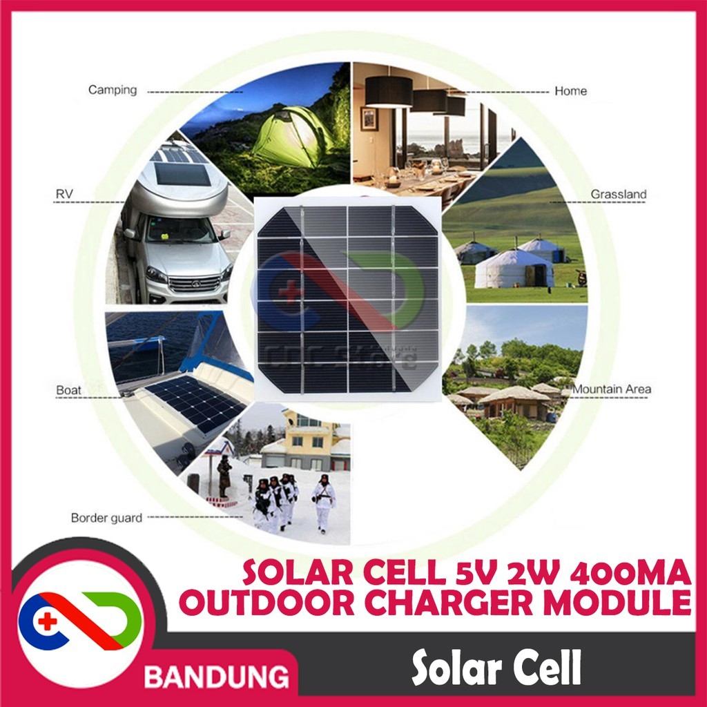 Jual RB2233 SOLAR CELL 5V 2W 400MA PANEL SURYA OUTDOOR CHARGER MODULE ...