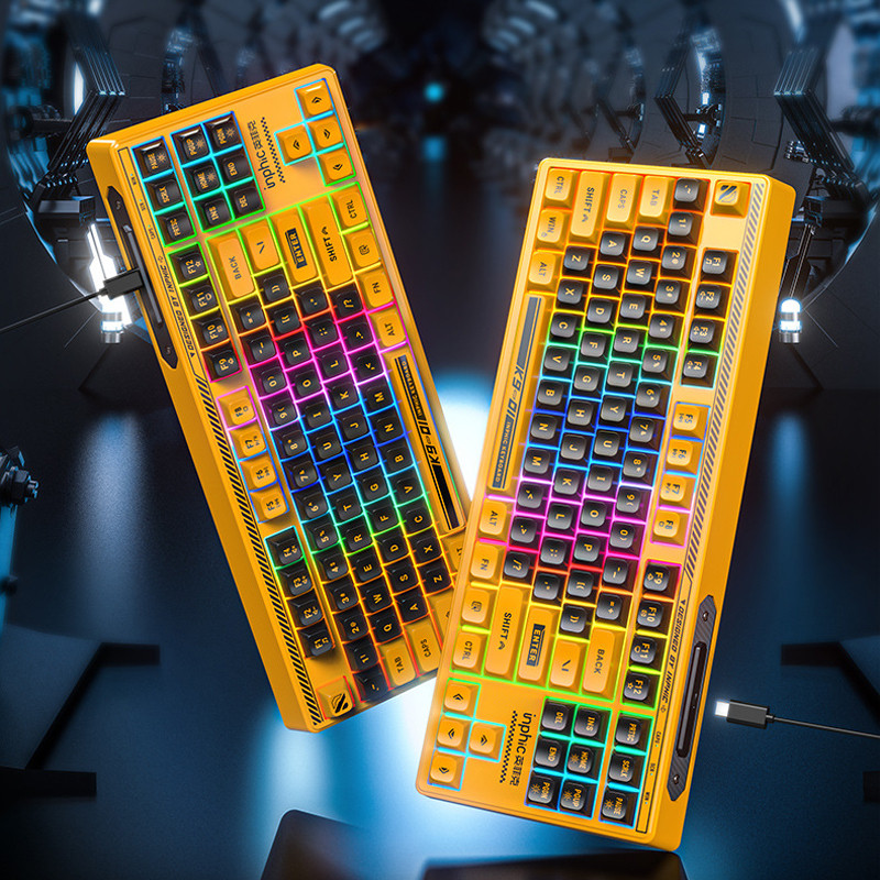 Jual Inphic K901 Wired Keyboard 87 Key Silent Switch +w6 Wired Mecha ...