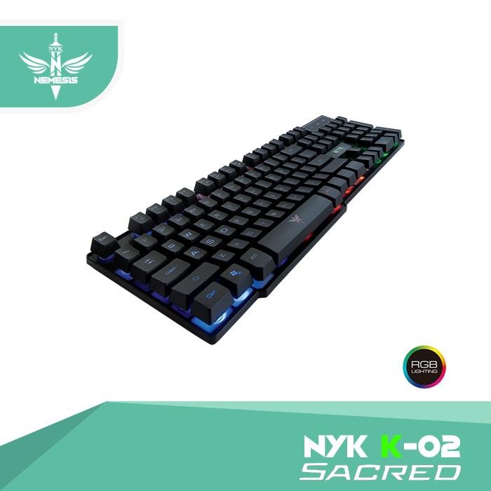 Jual Techlynx- Keyboard Gaming Nyk K02 / K-02 Full Size Led Keycaps | Shopee Indonesia