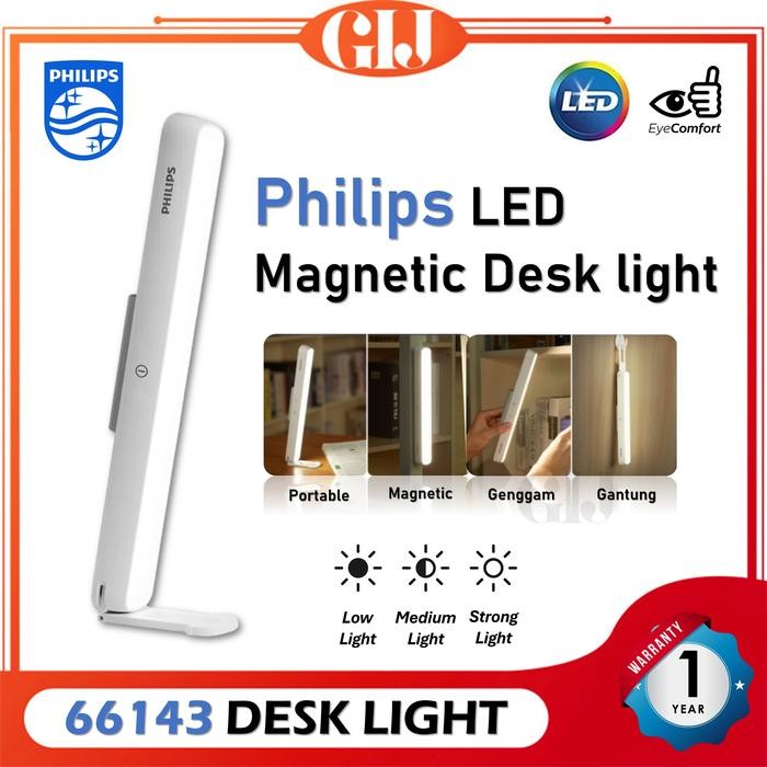 Jual Philips Magnetic Lamp 66143 Lampu Baca Meja Belajar / Lampu LED ...