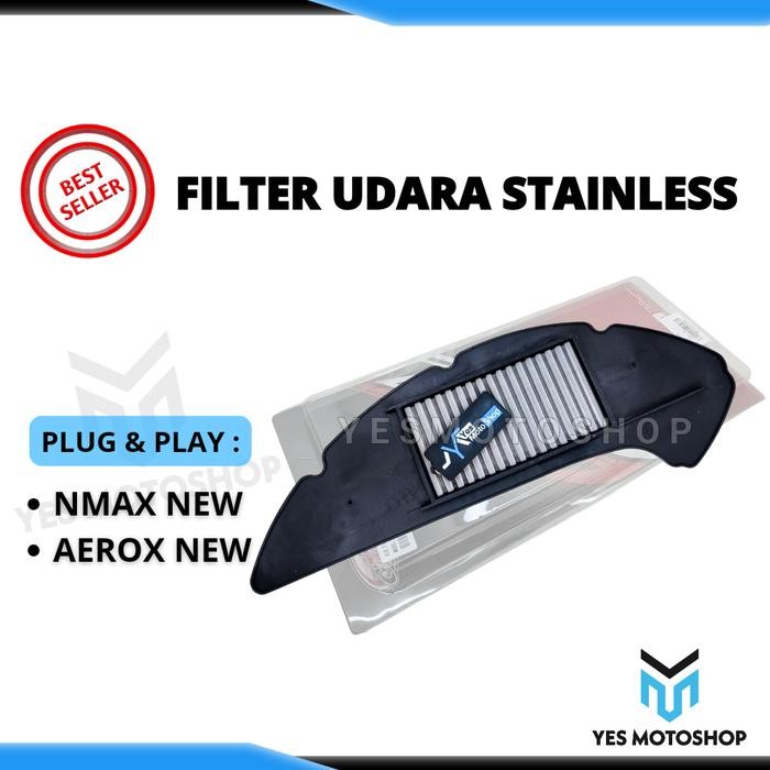 Jual AIR FILTER UDARA STAINLESS NMAX 155 NEW AEROX 155 NEW 2021 UP ...