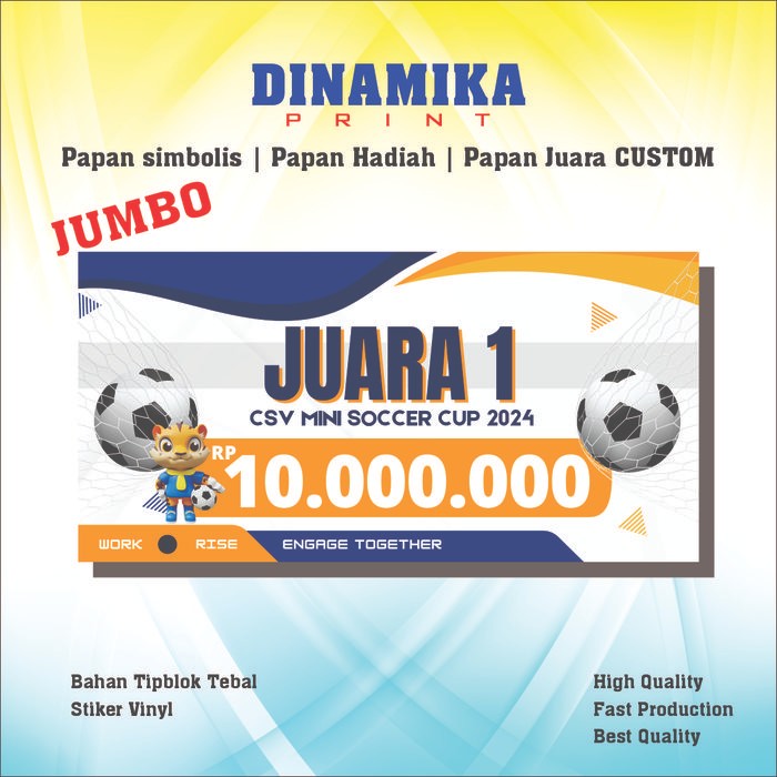 Jual Terlaris Papan Simbolis Papan Hadiah Papan Juara Jumbo (45 X 90 Cm ...