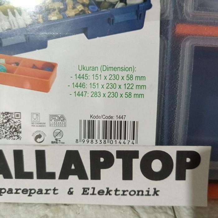 Jual Box Plastik Serbaguna Kotak Sekat Storage Plastik Komponen Baut ...