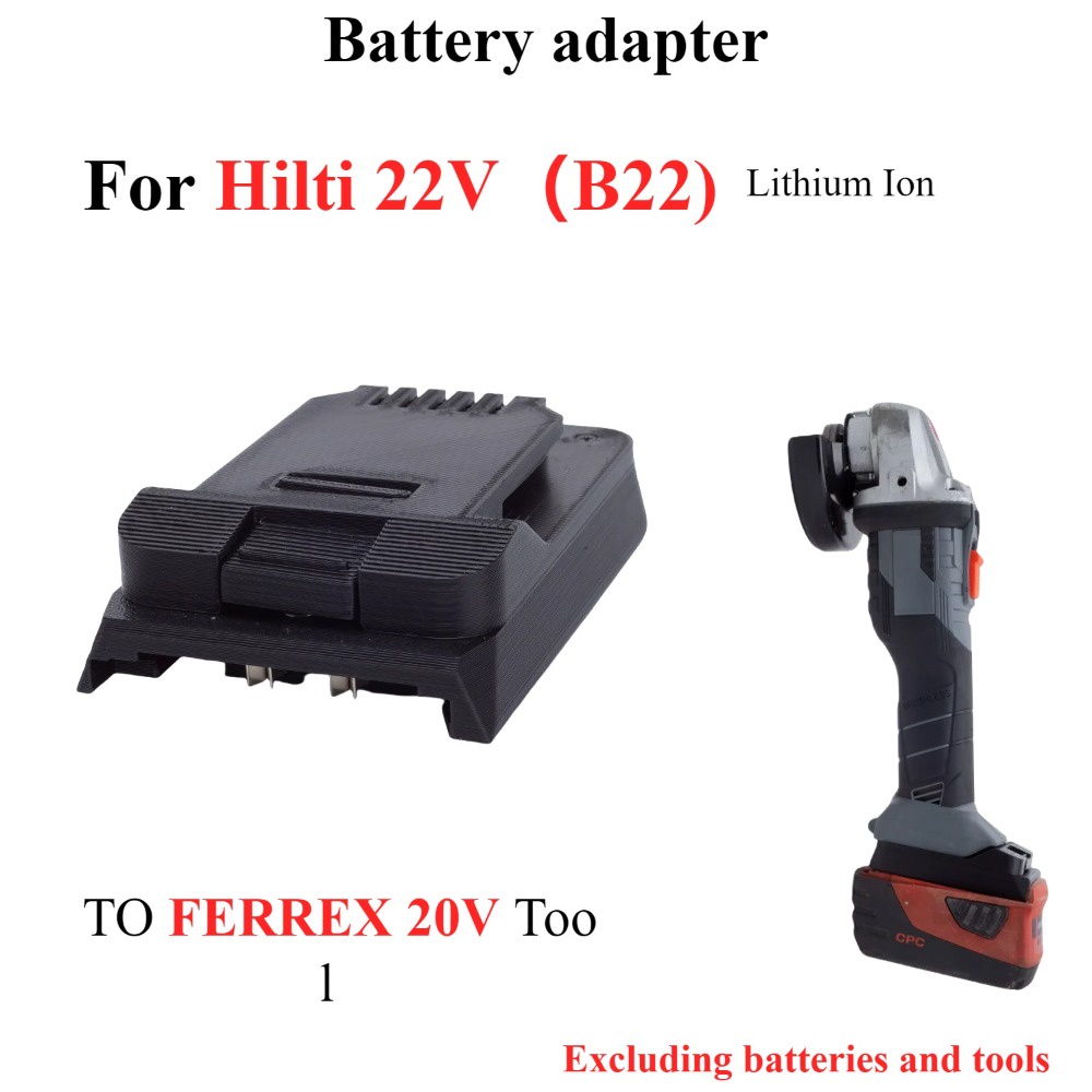 Jual DOSD Hilti 22V（B22) Lithium Battery Converter TO FERREX 20V Battery Series Cordless Drill ...