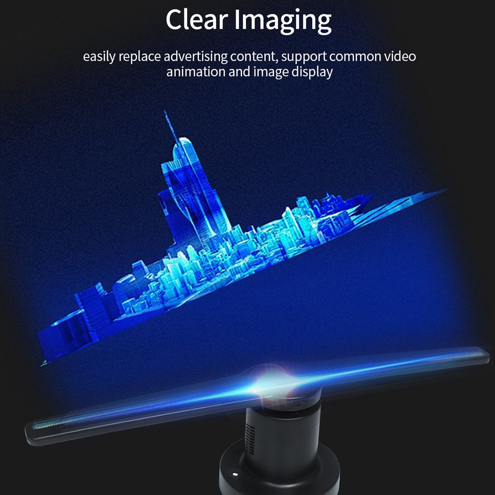 Jual BARU 3D Holographic Display LED Fan Advertising Machine Stereo ...