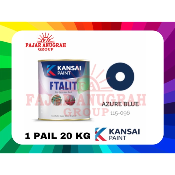Jual TERBARU! Kansai Ftalit Gloss azure blue 115-096 Cat Kayu dan Besi ...