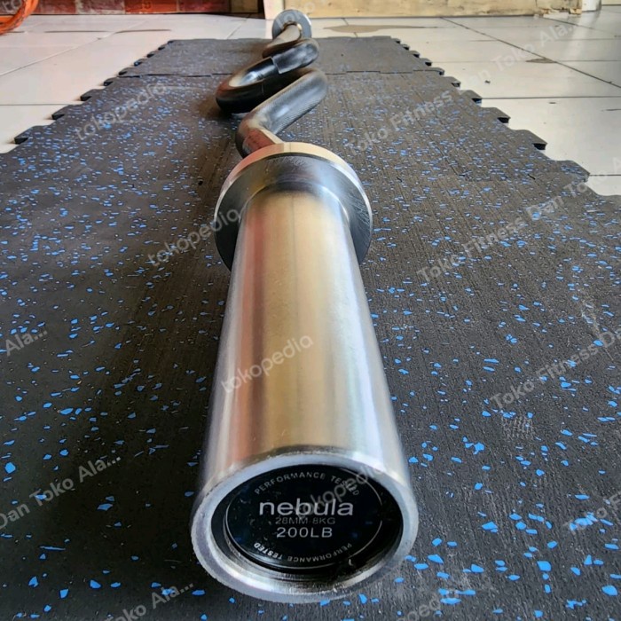 Jual Nazar Olympic Spcial Ez Curl Barbell / Nebula/200Lbs | Shopee ...