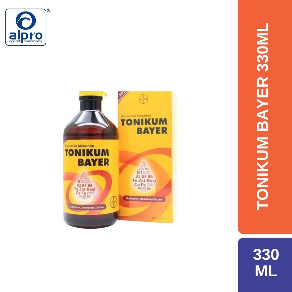 Jual Tonikum Bayer 330Ml-Multivitamin, Mineral, Dan Zat Besi Rasa Tutti Frutti / Penambah Darah ...