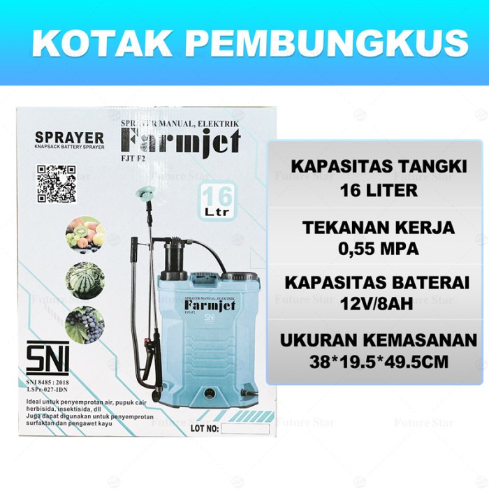 Jual SNI Sprayer Elektrik Tangki 16 Liter Alat Semprot Tangki Semprotan ...