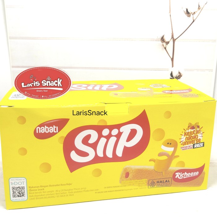 Jual NABATI SIIP RICHEESE BOX MAKANAN RINGAN (ISI 20 PCS) | Shopee ...