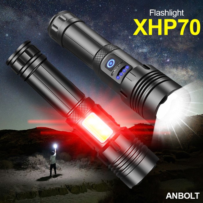Jual Senter SWAT Police Terbaik / Senter LED XHP70 90000 Lumens Super ...