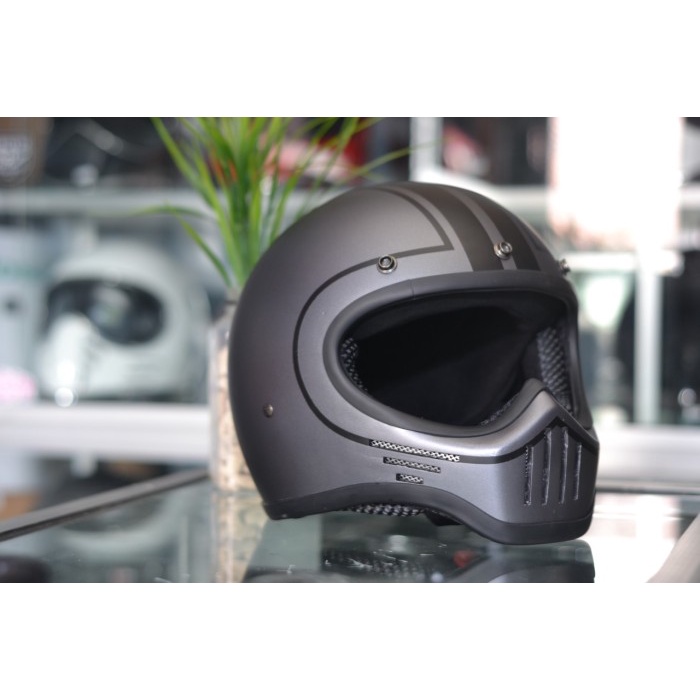 Jual Helm Custom Cakil M30 Simpson Matte Black Grey ( Mr Helm ...