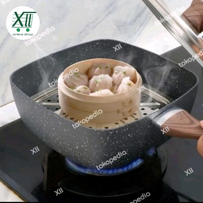 Jual IDEALIFE IL~24MP MULTIFUNCTION SQUARE DEEP FRYER STEAMER PAN 24 CM ...
