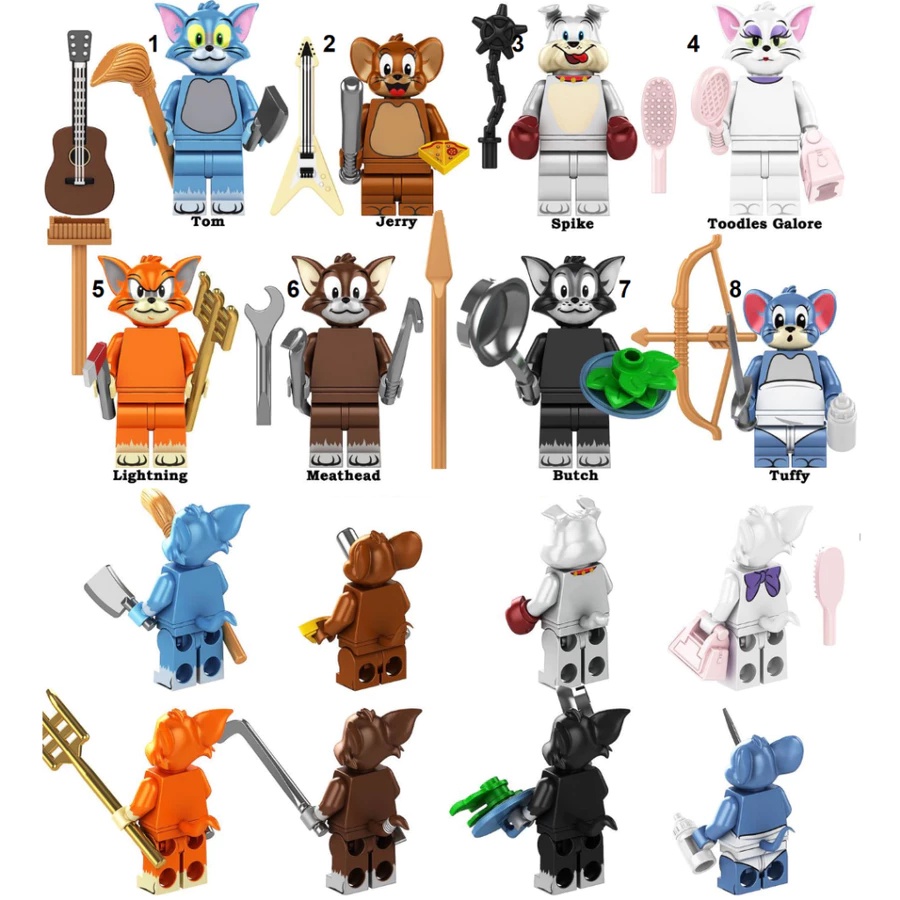 Jual Tom and Jerry Spike Toodles Lightning Meathead Butch Tuffy Action ...