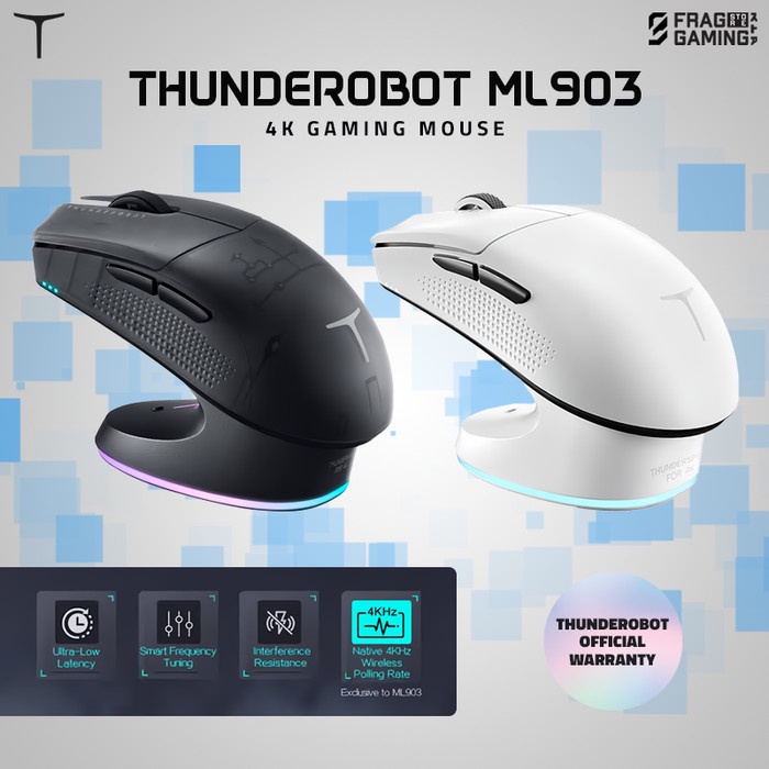 Jual ThundeRobot Gaming Mouse Tri-connection Bluetooth Wireless Wired ...