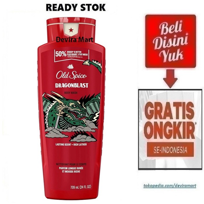 Jual Old Spice Body Wash Dragonblast Sabun Mandi Bodi Dragon Blast 709ml | Shopee Indonesia