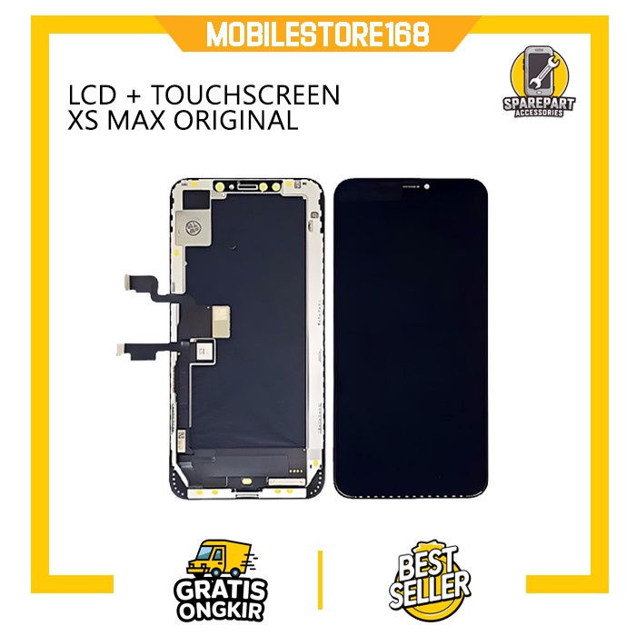 Jual LCD IPHONE XS MAX ORIGINAL 100% COPOTAN ADA LOGO APPLE | Shopee ...