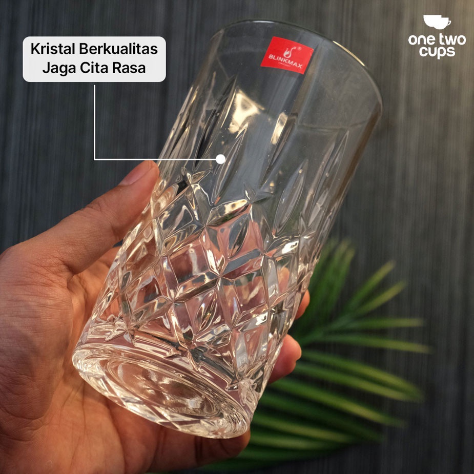 Jual Favorit One Two Cups Gelas Whisky Crystal Old Fashioned Highball Glass 370ml Flash Sale ...