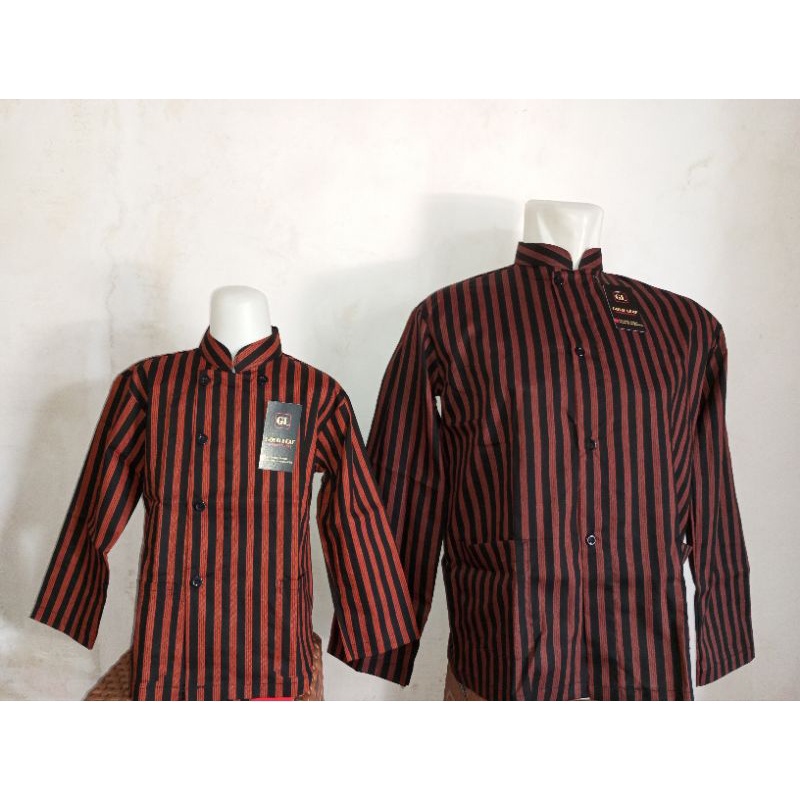 Jual sorjan lurik/baju lurik pria/baju adat jawa pria/baju jadul ...