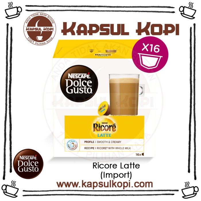 Jual Ricore Latte KapsulKopi Nescafe Dolce Gusto Import Coffee | Shopee ...