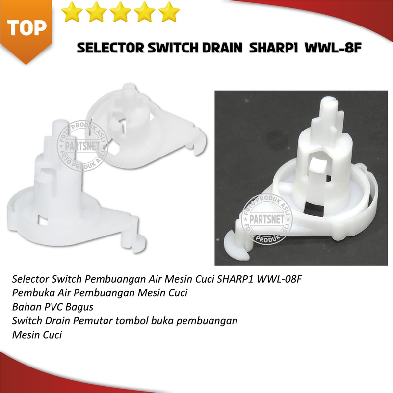 Jual Selector Switch Pembuangan Air Mesin Cuci SHARP1 WWL-08F | Shopee Indonesia