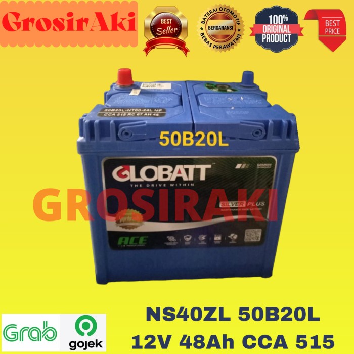 Jual Paling Baik Ns40Zl 50B20L Globatt Mf 12V 48Ah 515 Cca | Shopee ...
