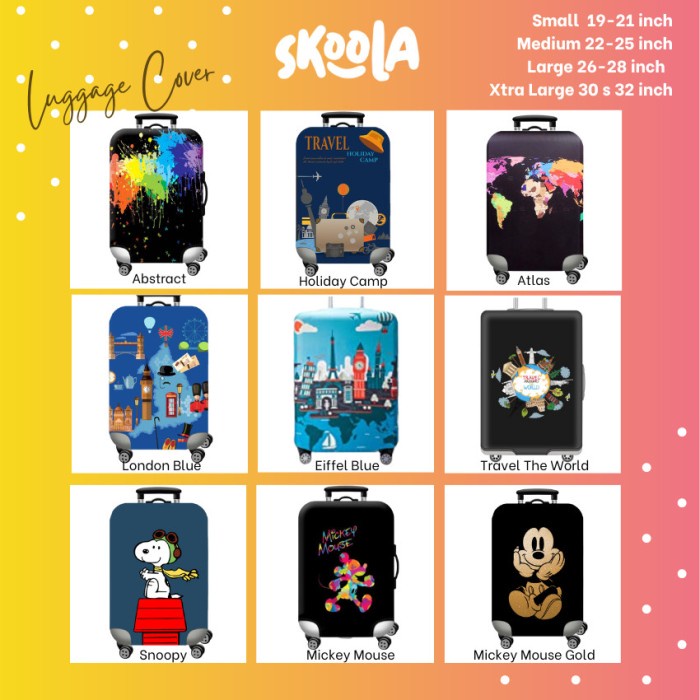 Jual Luggage Cover Kain Penutup Koper Small 18-20 inch Banyak Motif ...
