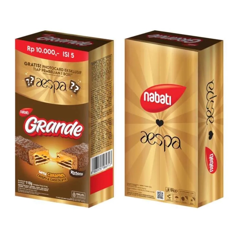 Jual 1 DUS Nabati Grande Wafer Nabati Krim Caramel Chocolate | Shopee ...