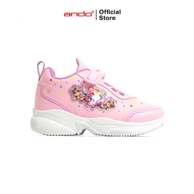 Jual Ando Official Sepatu Sneakers Cute Lion V Anak - Merah Muda/Ungu ...