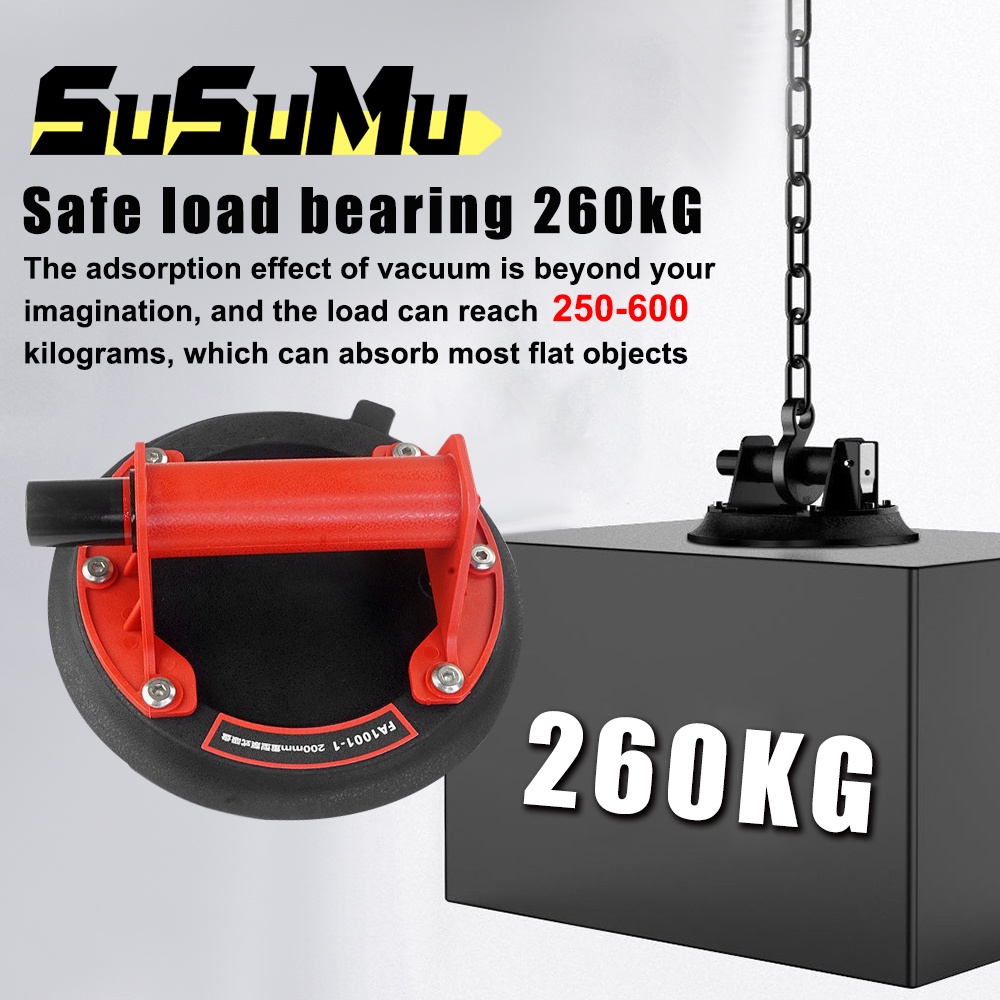 Jual New Vacuum Suction Cup 260KG Loading Capacity Heavy Duty Air Pump ...