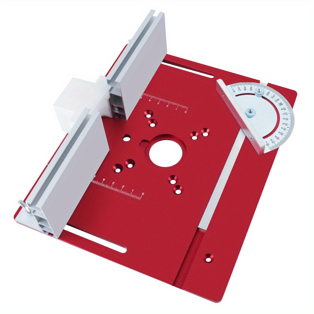 Jual Aluminum Router Table Insert Plate W/ Miter Gauge for Woodworking ...