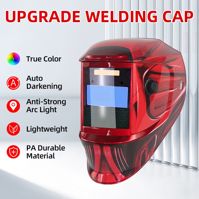 Jual Welding Mask Solar Automatic Dimming Large View True Color Welder ...