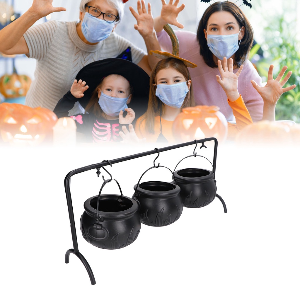 Jual Halloween Cauldron Decorations Mysterious Multifunctional Black ...