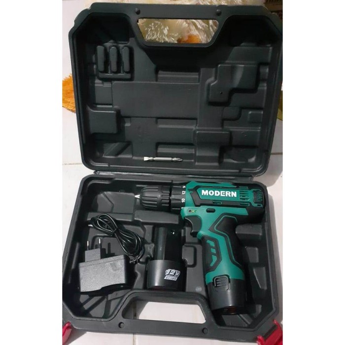 Jual Mesin Bor Baterai Cordless Koper MODERN M12V M-12V M12 M 12V Set ...