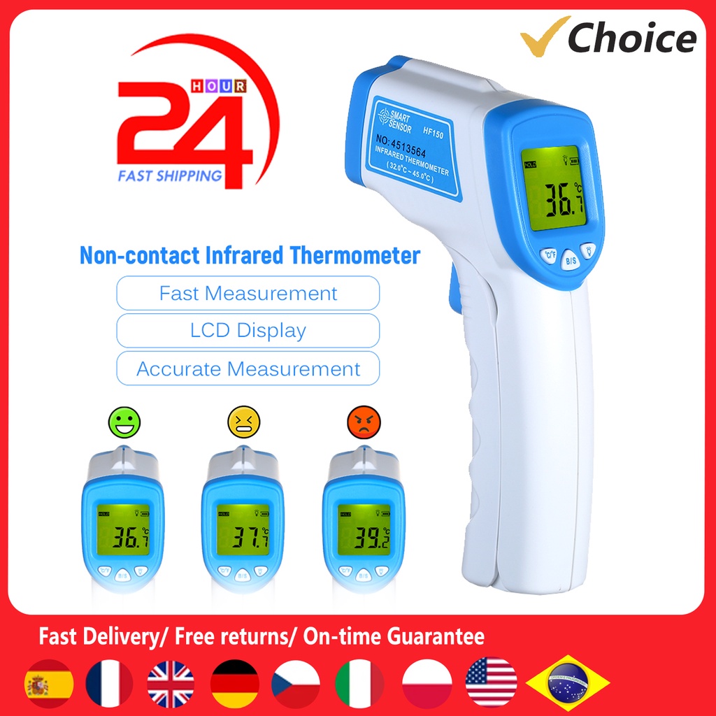 Jual HF150 Non-contact IR Infrared Thermometer Digital LCD Thermometer ...