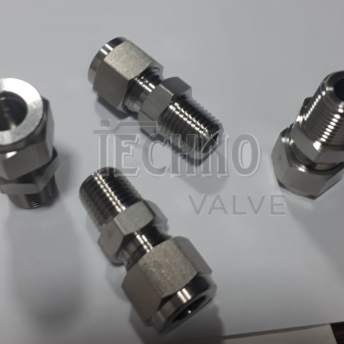 Jual MALE CONNECTOR TUBE STAINLESS STEEL SS316 OD 1/4" x 1/4" NPT ...