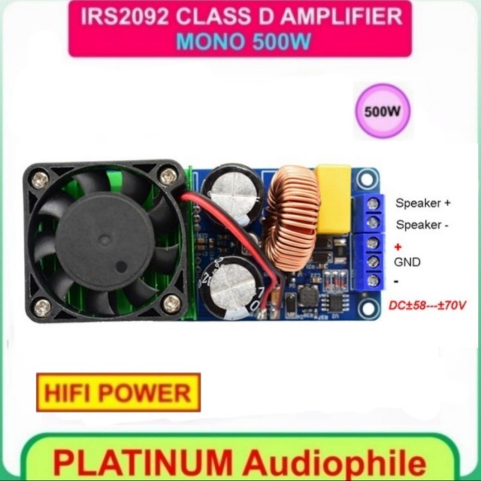 Jual Irs2092 Amplifier Class D 500W Mono Irs2092S 500W Class D ...